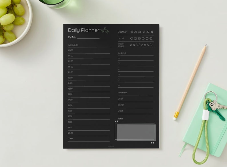 Printable Daily Planner | Digital Daily Planner | Day Planner Printable ...