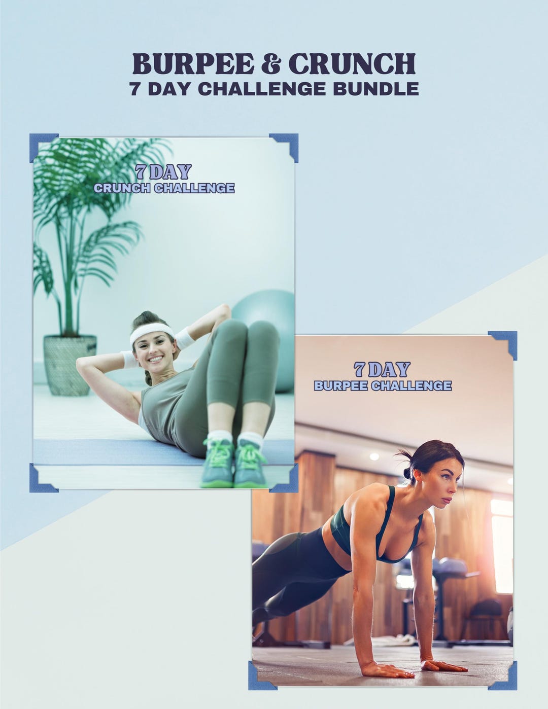 7 Day Crunch and Burpee Challenge Bundle - Etsy
