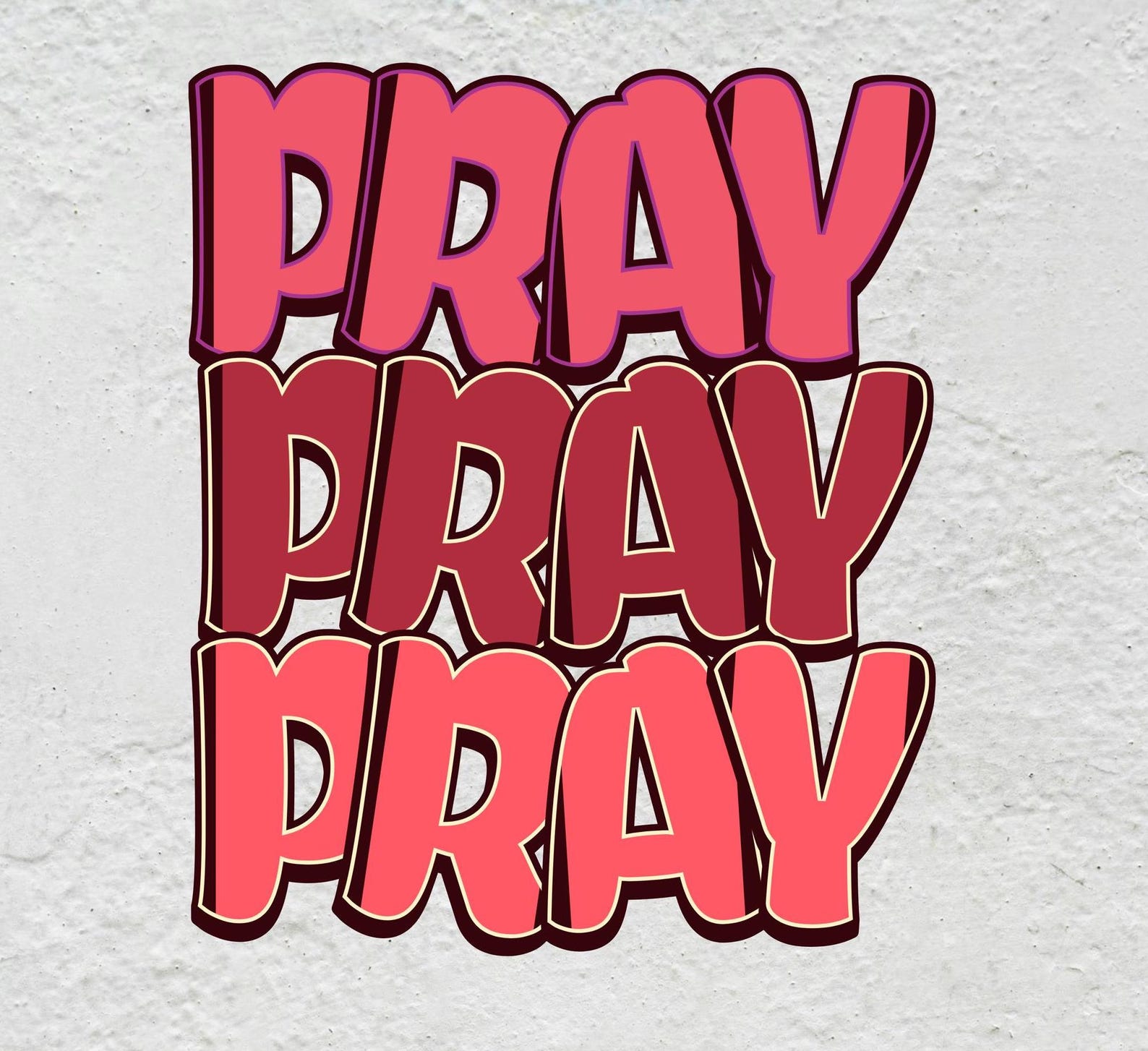 Pray Pray Pray Sticker - Etsy