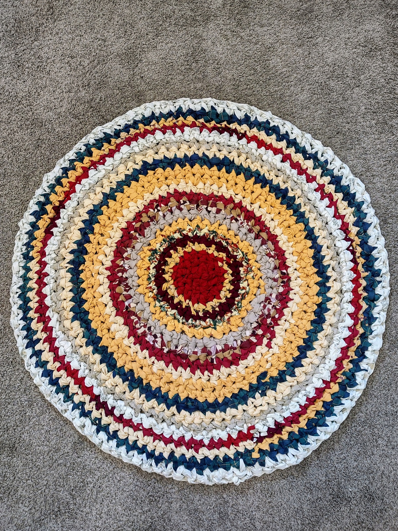Crocheted Circular Rug - Etsy