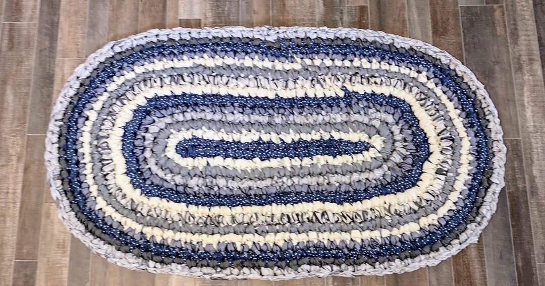 Crocheted Oval Rug - Etsy