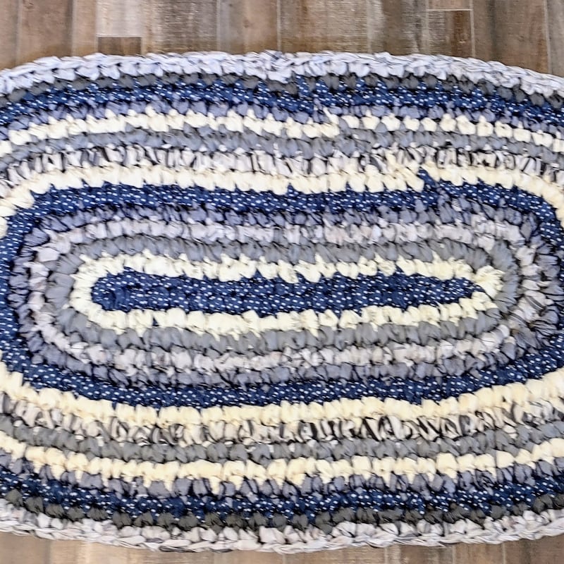 Denim Braided Rug - Etsy