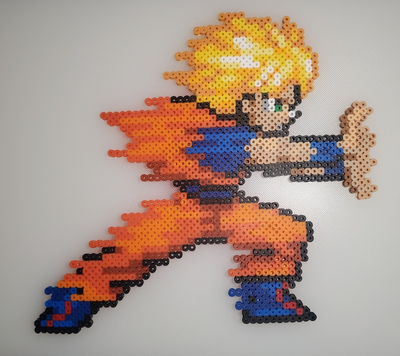 Dragon Ball Z Goku (base/super Saiyan/super Saiyan 3) Perler Bead Pixel ...