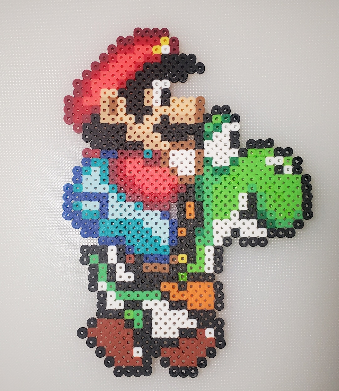 Super Mario Bros Mario Riding Yoshi Perler Bead Pixel Art - Etsy