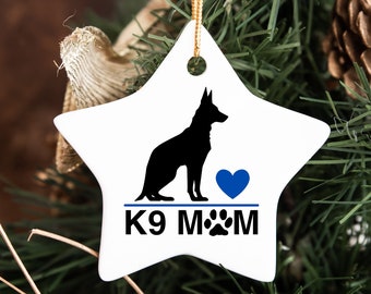 Wooden Police Dog Ornament - Etsy