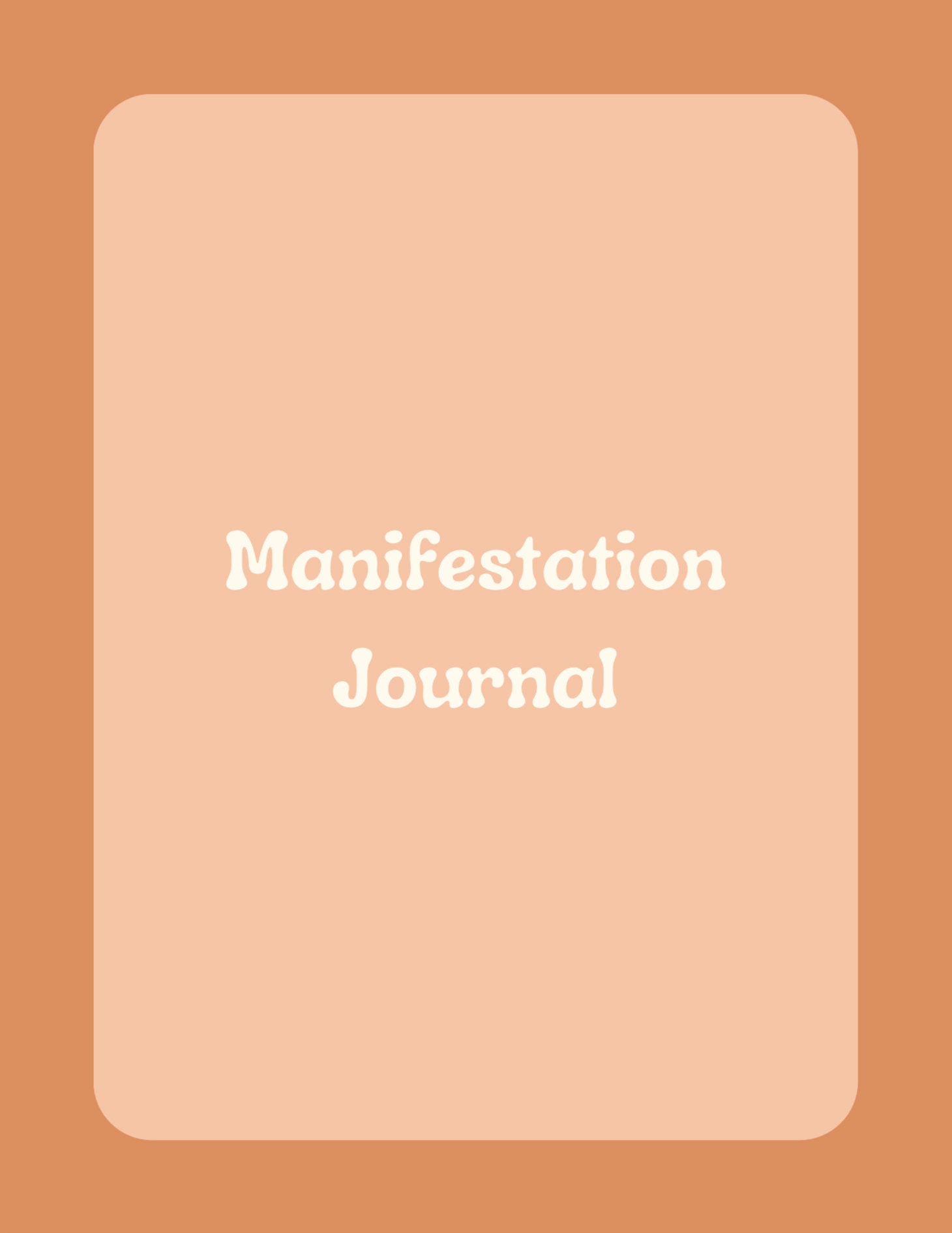 Digital Manifestation Journal Template Retro Orange Style - Etsy