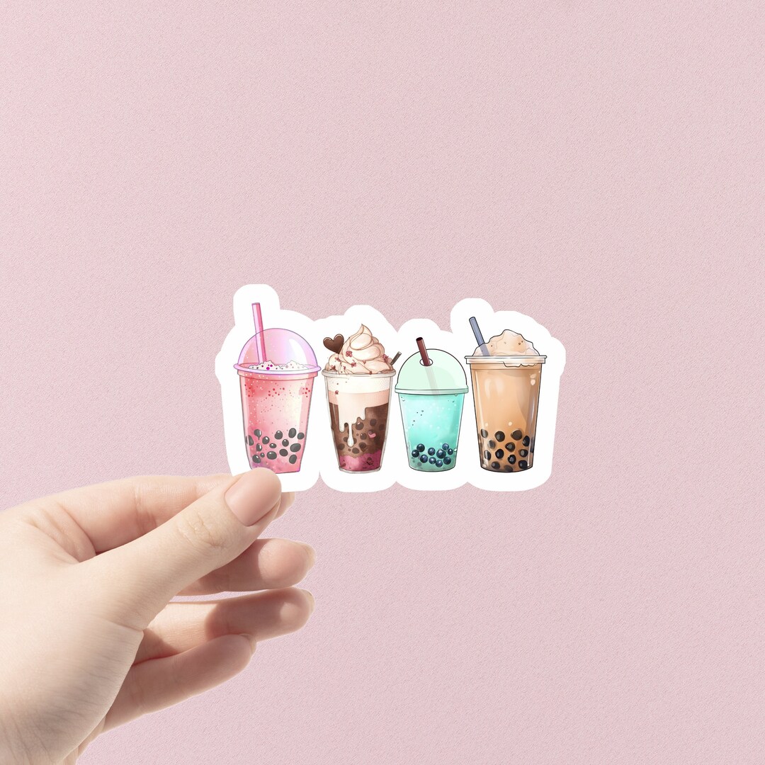 Boba Stickers, Bubble Tea, Cute Stickers, Food Stickers, Drinks ...