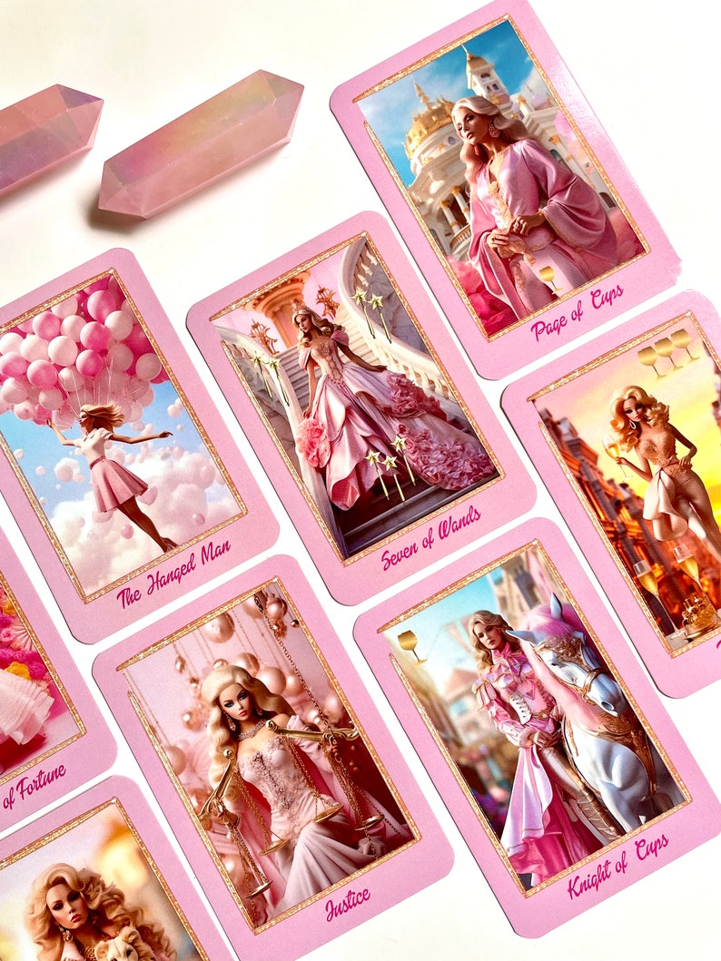 Barbie Tarot deck with guidebook 78 Tarot cards Pink oracle - Etsy 日本