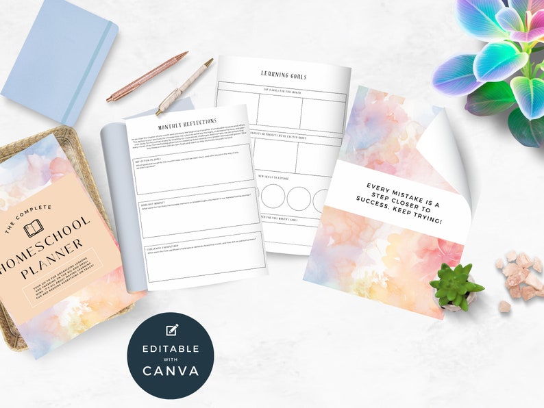 Editable Homeschooling Planner Printable Student Organiser - Etsy