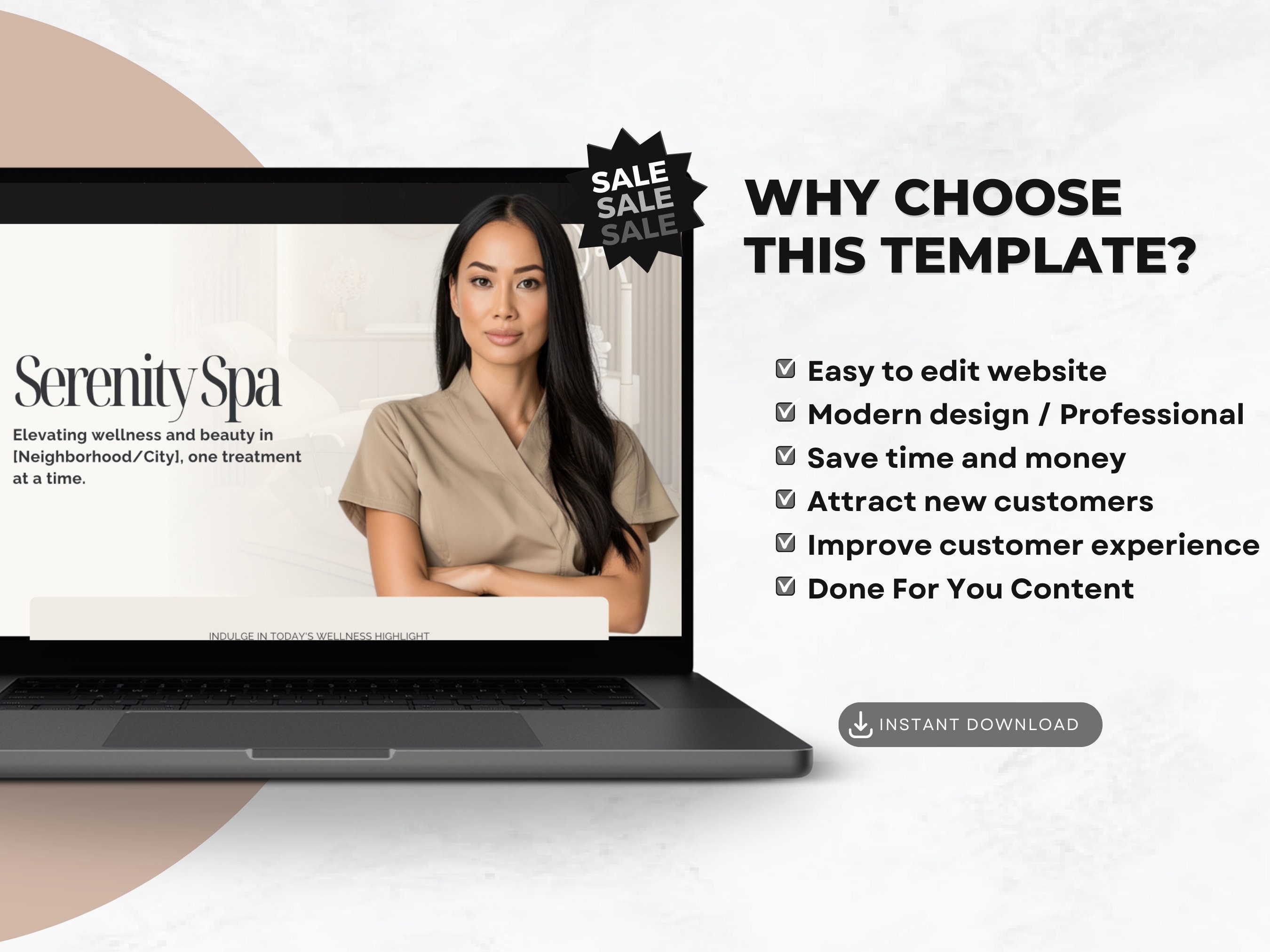 Med Spa Canva Website Template Skin Care or Spa Business, Beauty Salon ...