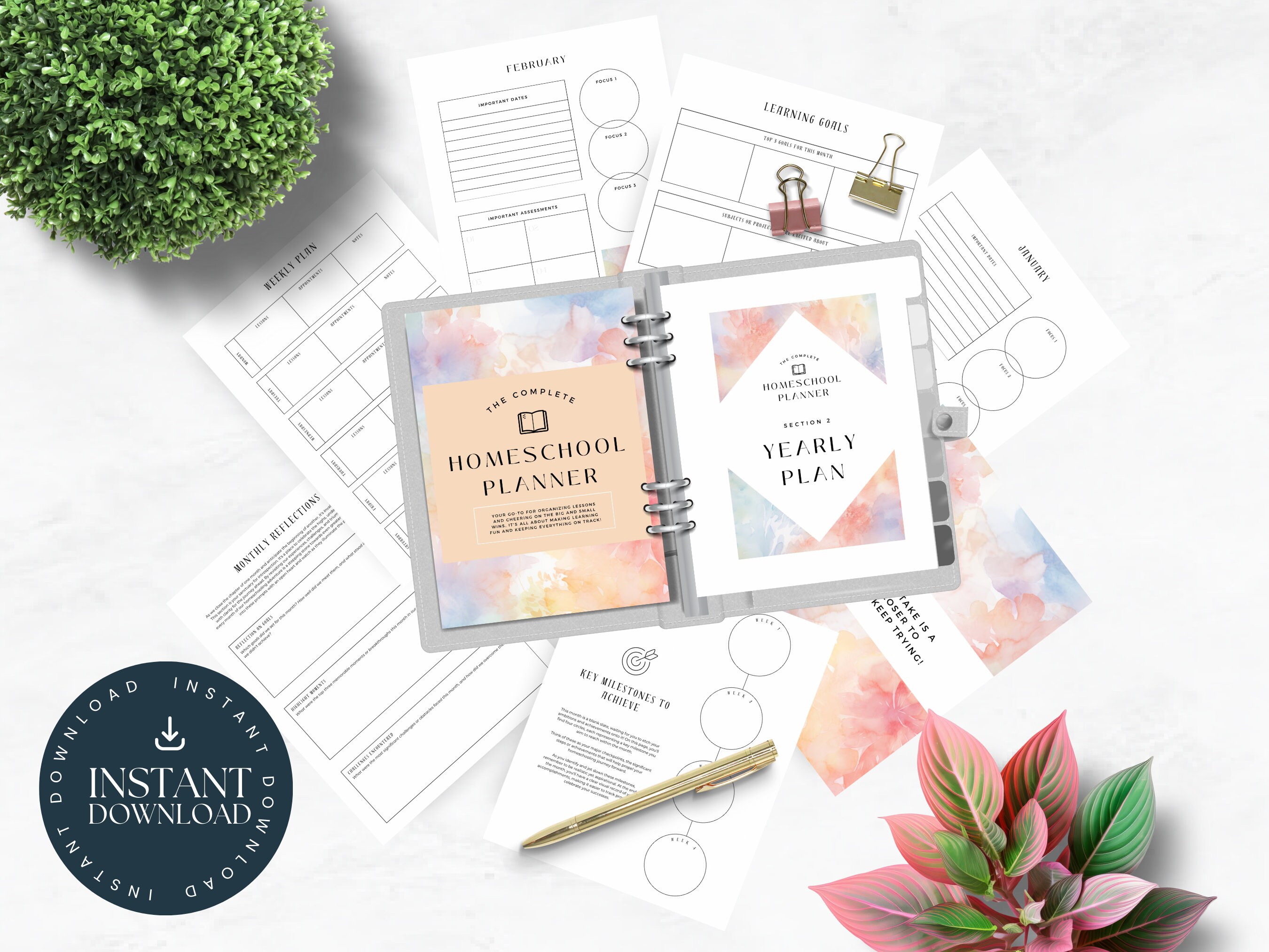 Editable Homeschooling Planner Printable Student Organiser - Etsy