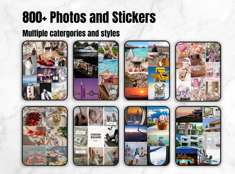 2026 Vision Board Bundle With 800+ Printable Photos, Abundance ...