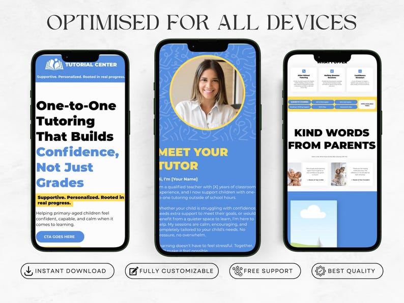 Tutoring Website Template, Independent Teacher Business Academic ...