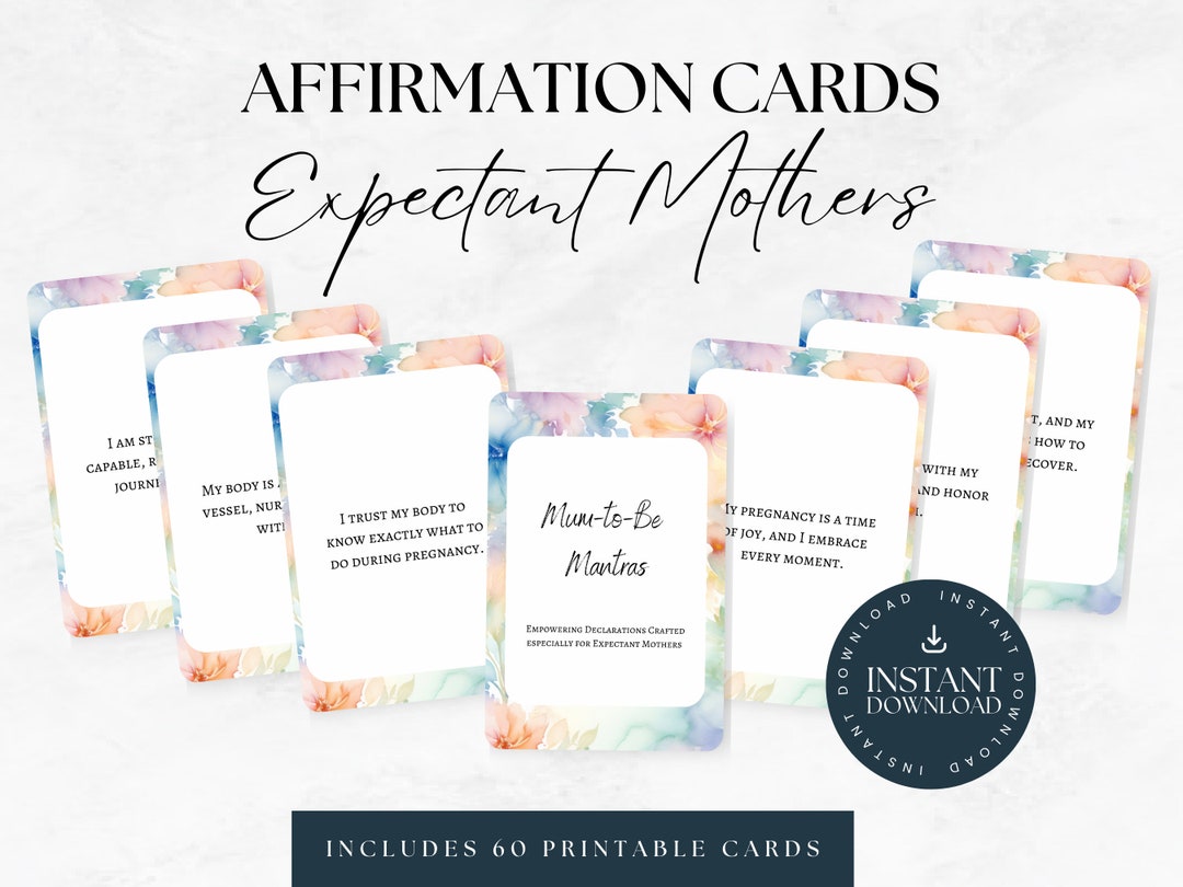 Floral Positive AFFIRMATION CARDS for New Parents, Gentle Parenting ...
