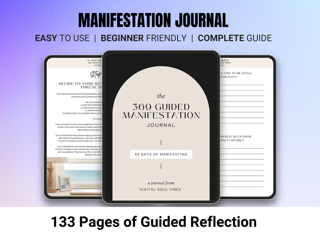 Guided 2025 Manifestation Journal for Law of Attraction, Spirituality ...