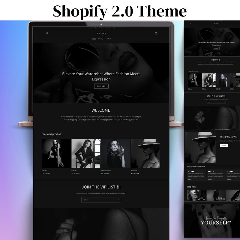 Fashion Web Shop Design - Etsy UK