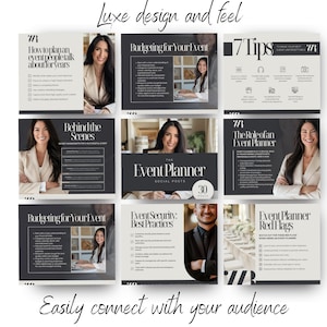 Event Planner Canva Website Template and Bundle, Events Manager Landing ...