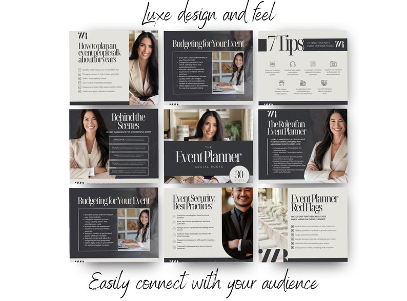 Event Planner Canva Website Template and Bundle, Events Manager Landing ...