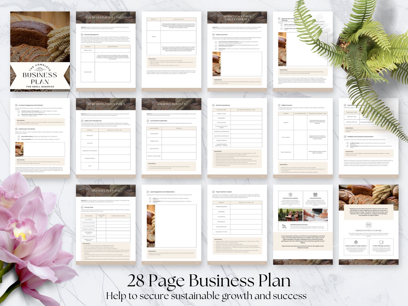 Bakery Business Plan Template, Professional Cookery Business Blueprint ...
