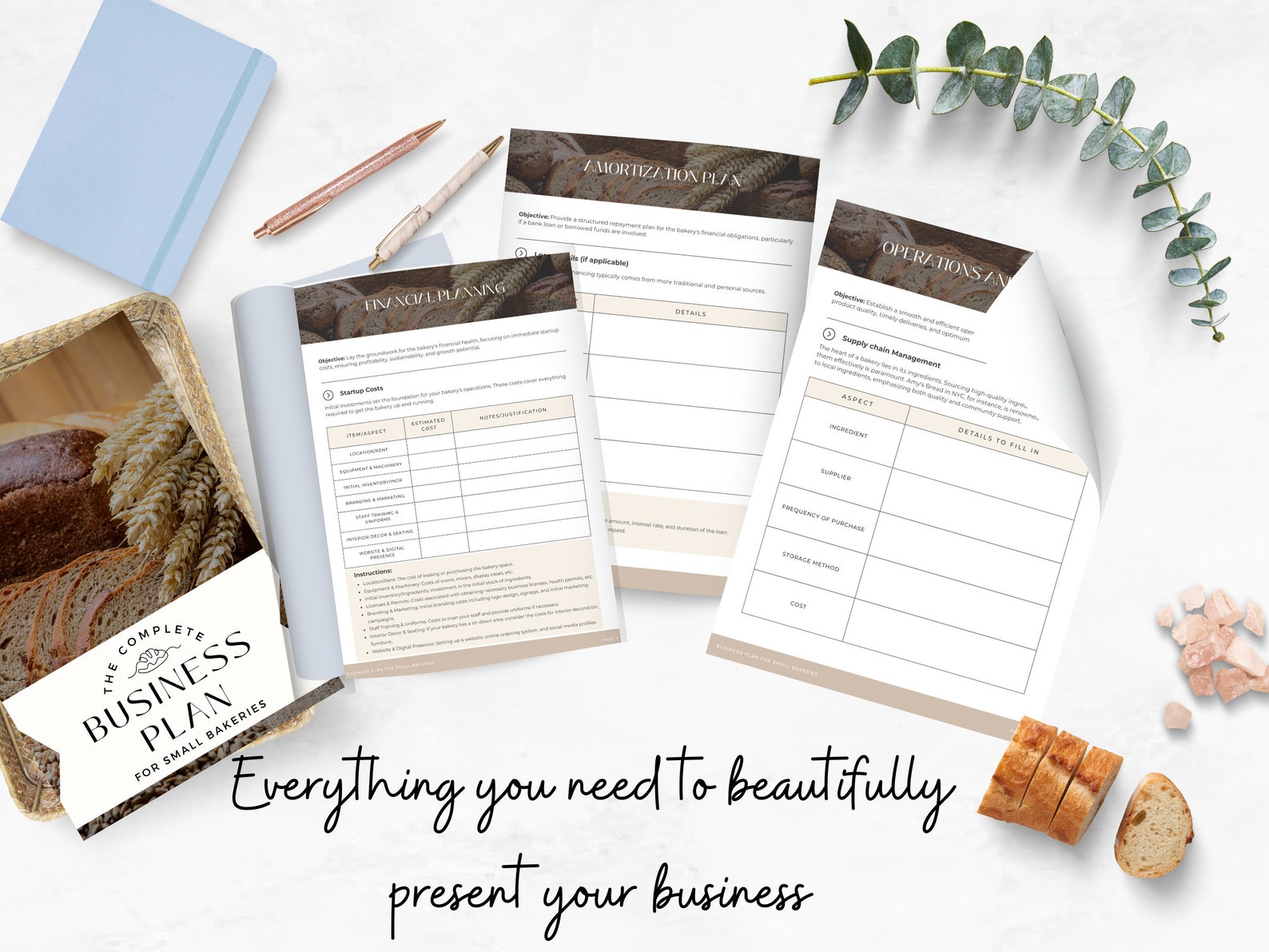 Bakery Business Plan Template, Professional Cookery Business Blueprint ...