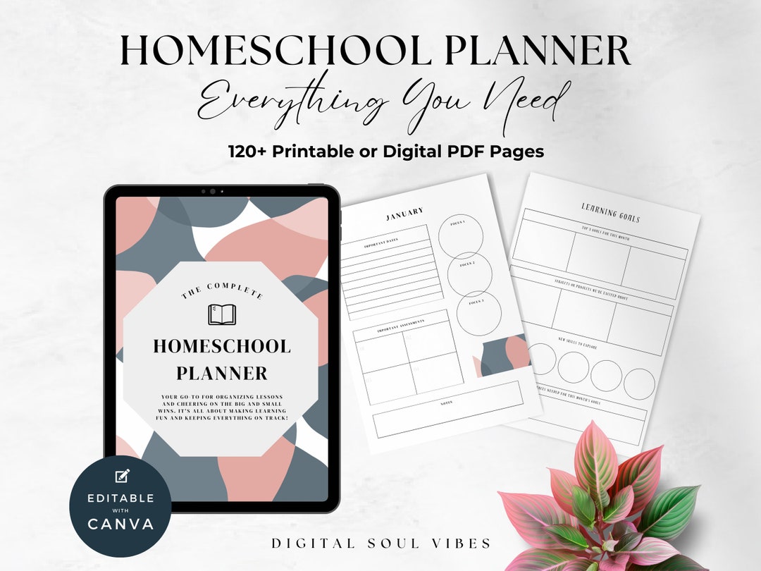 Homeschooling Planner Printable, Student Organiser, Homeschool ...