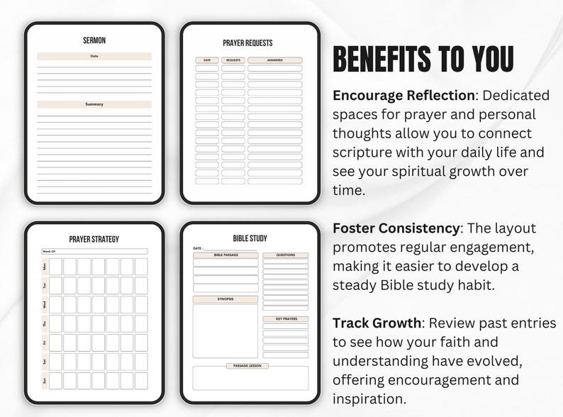 Verse Mapping Guided Christian Devotional Journal Sermon Notes, Bible ...