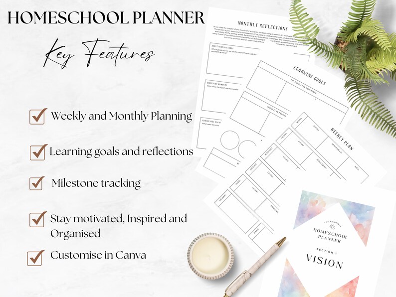 Editable Homeschooling Planner Printable Student Organiser - Etsy
