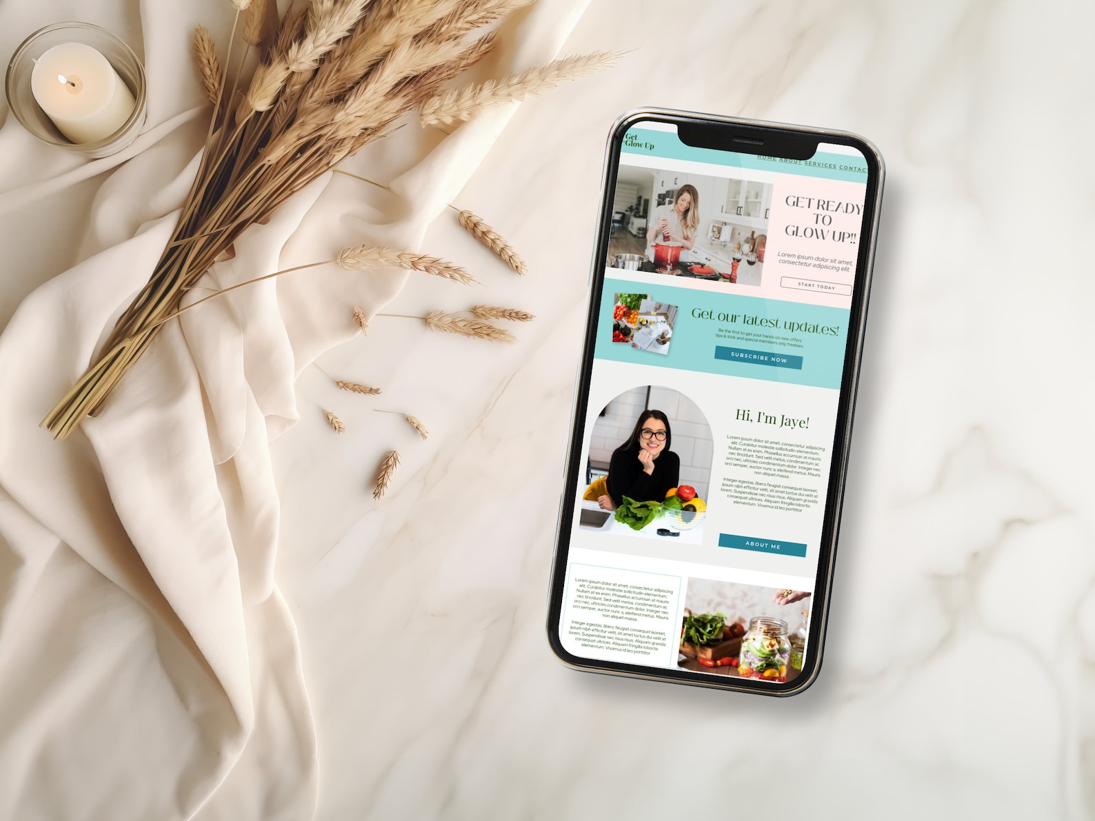 Health Coach Canva Website Template, Psychotherapist Landing Page ...