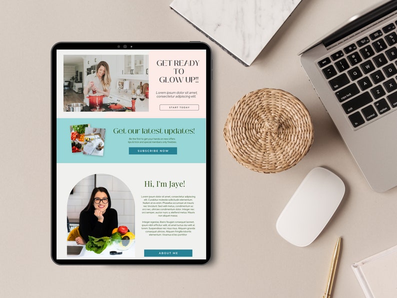 Health Coach Canva Website Template, Psychotherapist Landing Page ...