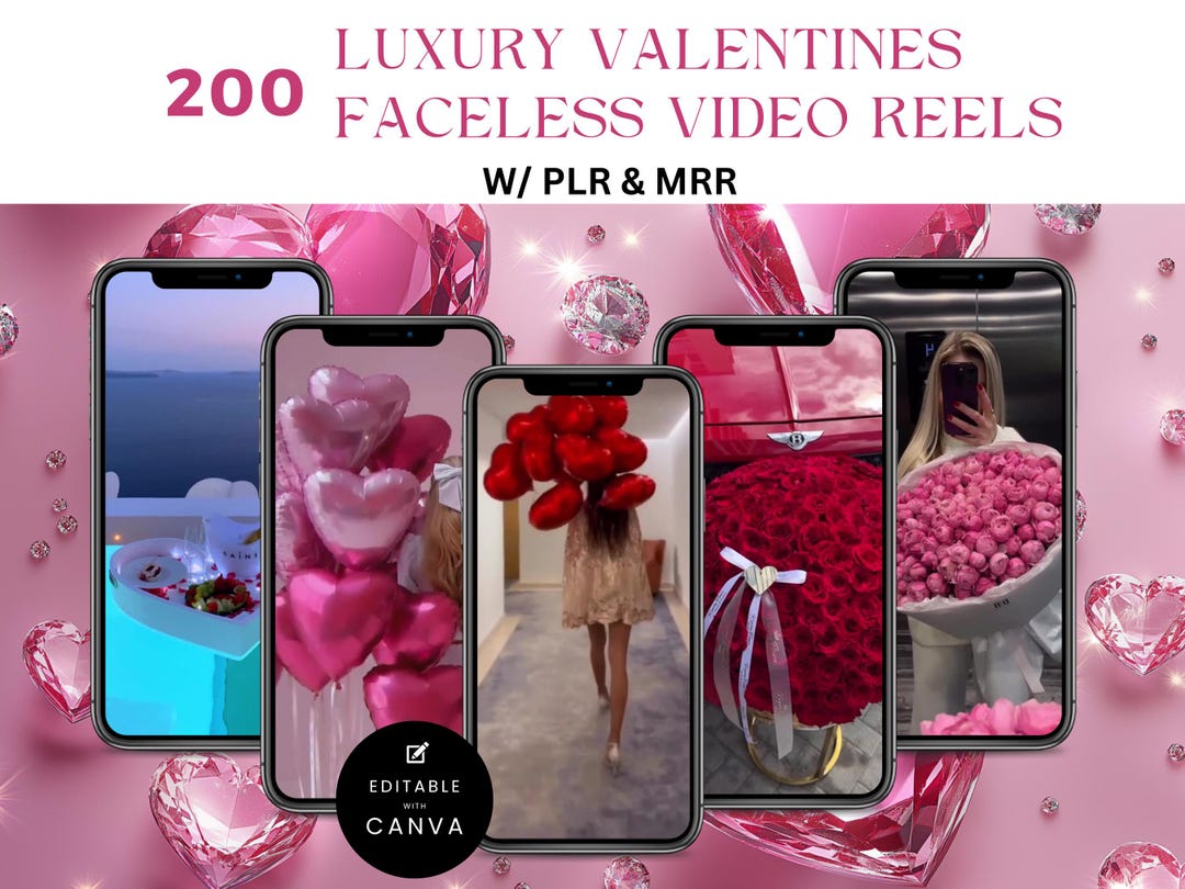 Valentines Faceless Reels Master Resell Rights, Done for You Luxury ...