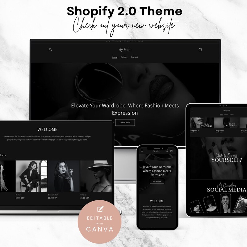 Shopify Website Templates - Etsy