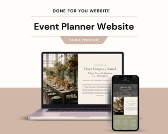 Event Planner Canva Website Template, Events Manager Landing Page ...