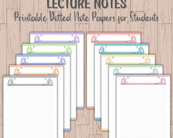 Lined Paper Printable Note Page Lecture Notes Page Stationary Paper ...