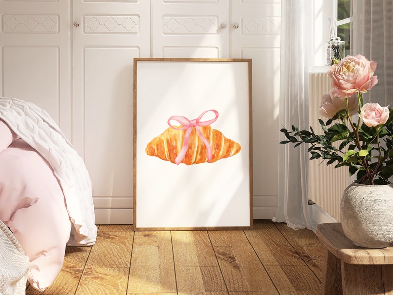 Coquette Room Decor | Croissant Patisserie Inspired | Instant Download ...