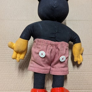 Vintage Knickerbocker Plush Mickey Mouse Antique Doll W/wooden - Etsy