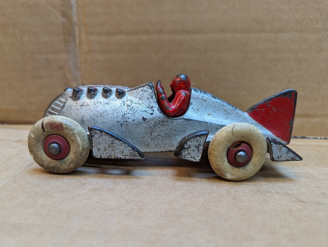7 Hubley Cast Iron Race Car - Etsy