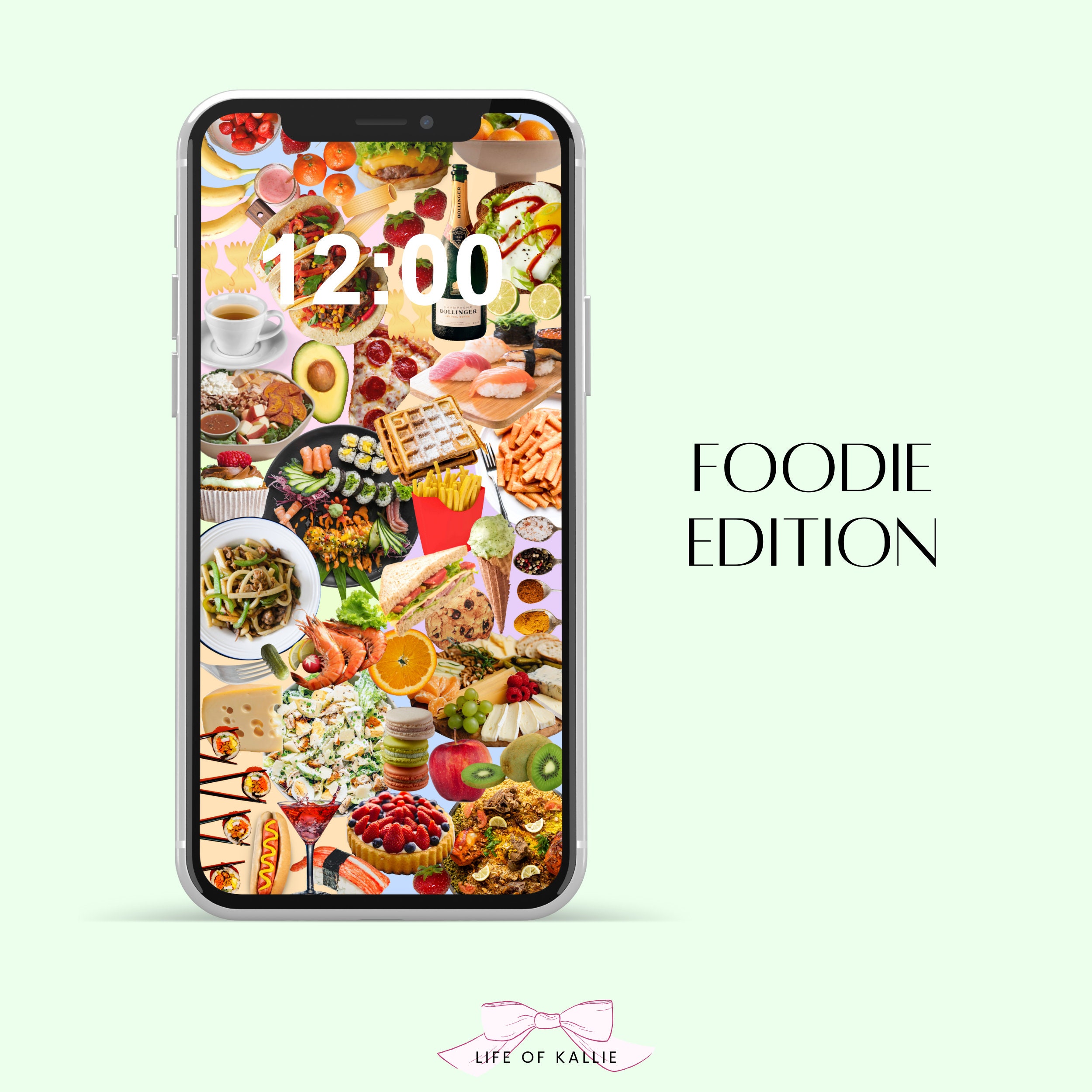 Phone Background Wallpaper Digital Download: Foodie Edition - Etsy