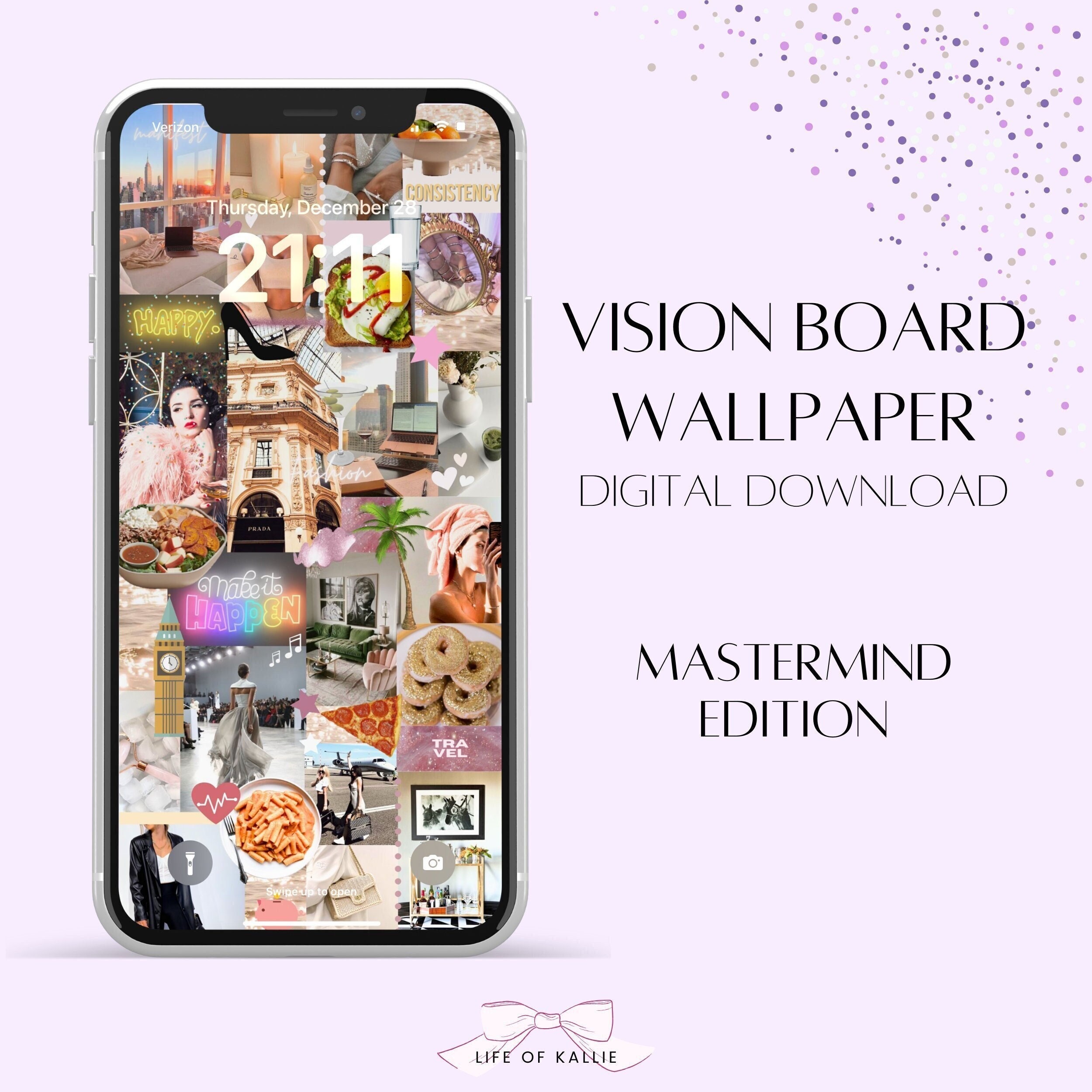 Vision Board Phone Background Wallpaper Digital Download: Mastermind Edition - Etsy