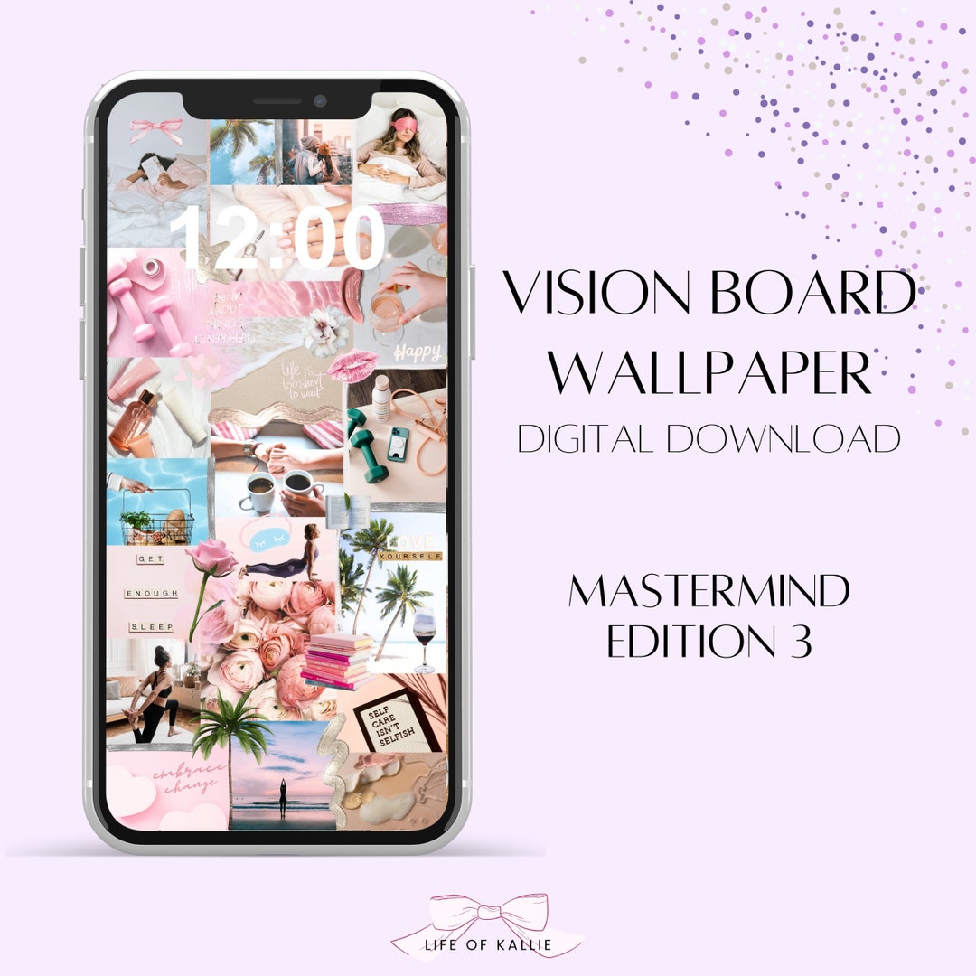 Vision Board Phone Background Wallpaper Digital Download: Mastermind ...
