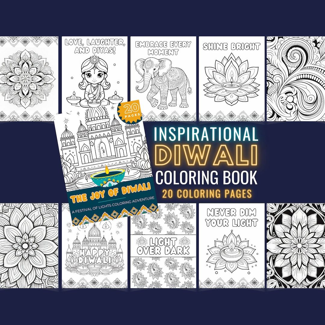 Diwali Coloring Pages, Festival of Lights, Deepavali Printable Kids ...