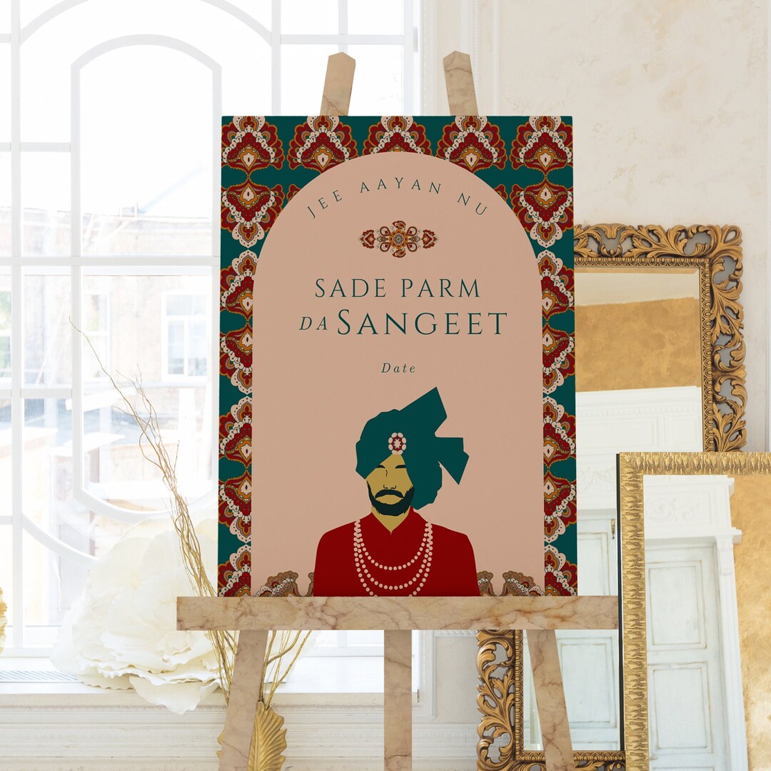 Punjabi Wedding Week Sign: Personalised Custom Sade Munde Da Viah ...