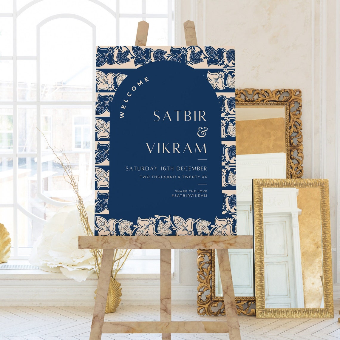 Punjabi Welcome Sign, Custom Hindu Sikh Wedding Printable PDF, Shaadi ...