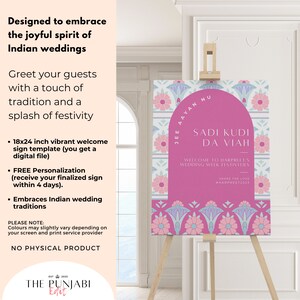 Punjabi Wedding Week Sign: Illustrated Custom Sadi Kudi Da Viah ...