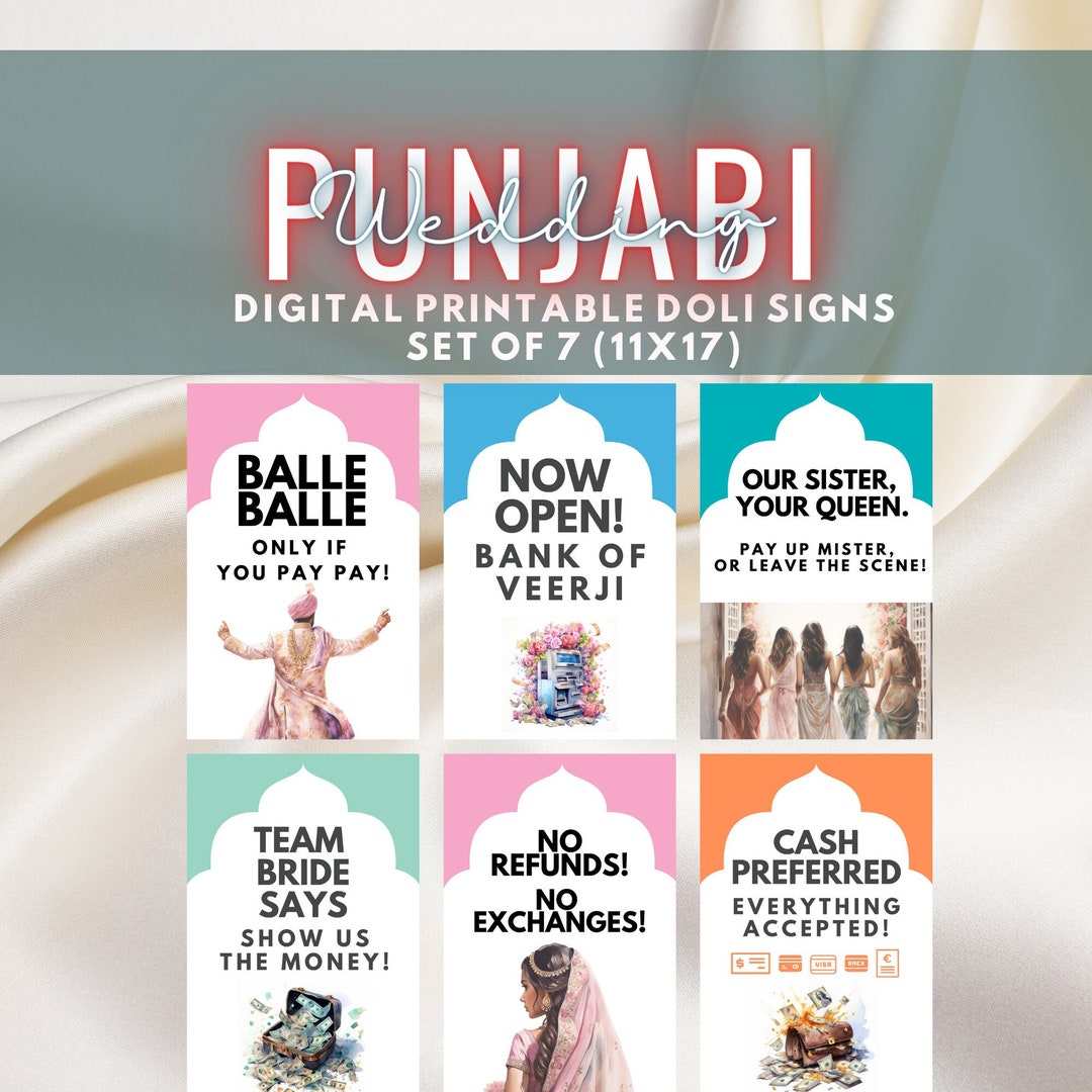 Doli Signage Bridal Party No Entry Signs Sikh Punjabi Hindu - Etsy