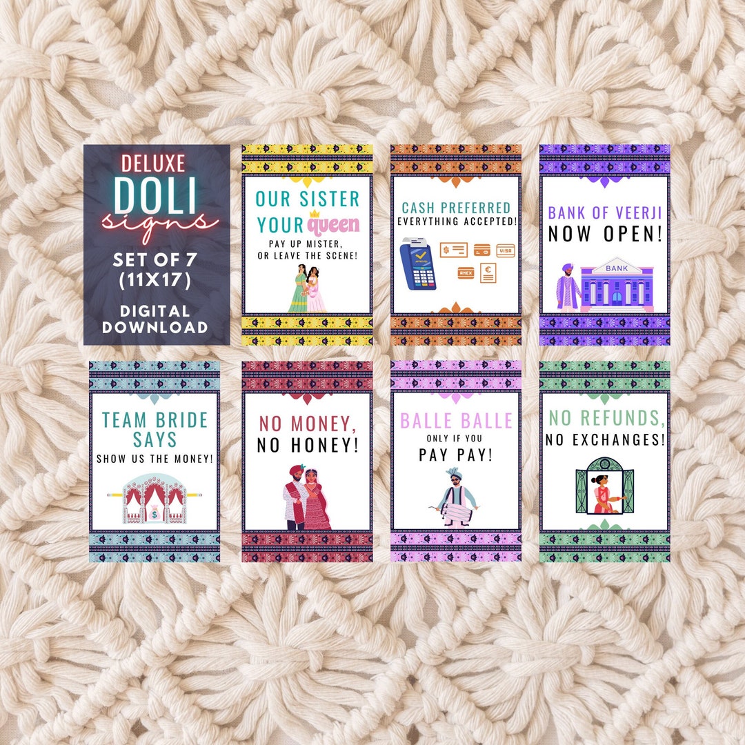 Doli Signage Bridal Party No Entry Signs Sikh Punjabi Hindu - Etsy