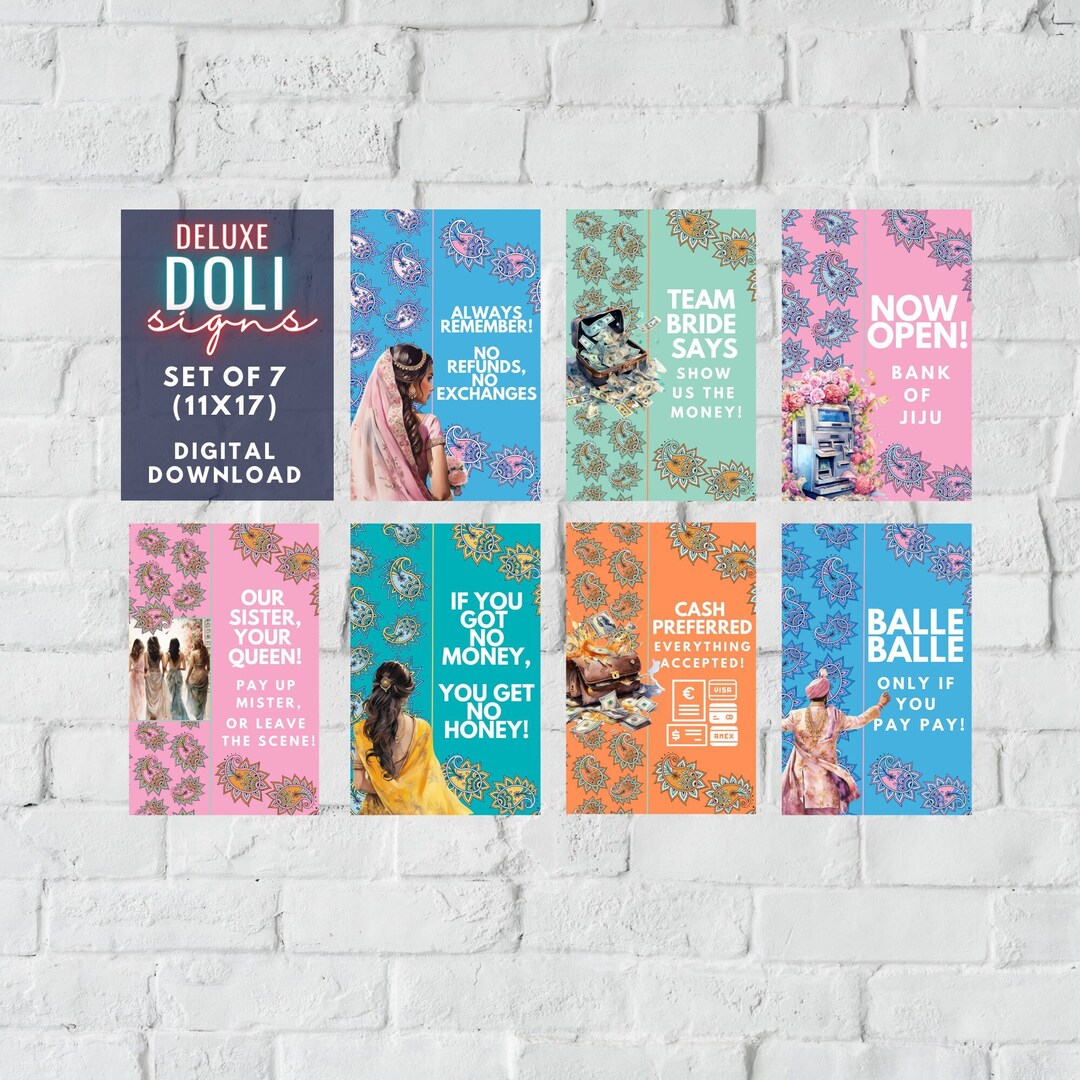 Doli Signage - Bridal Party No Entry Signs, Sikh Punjabi Hindu Wedding ...
