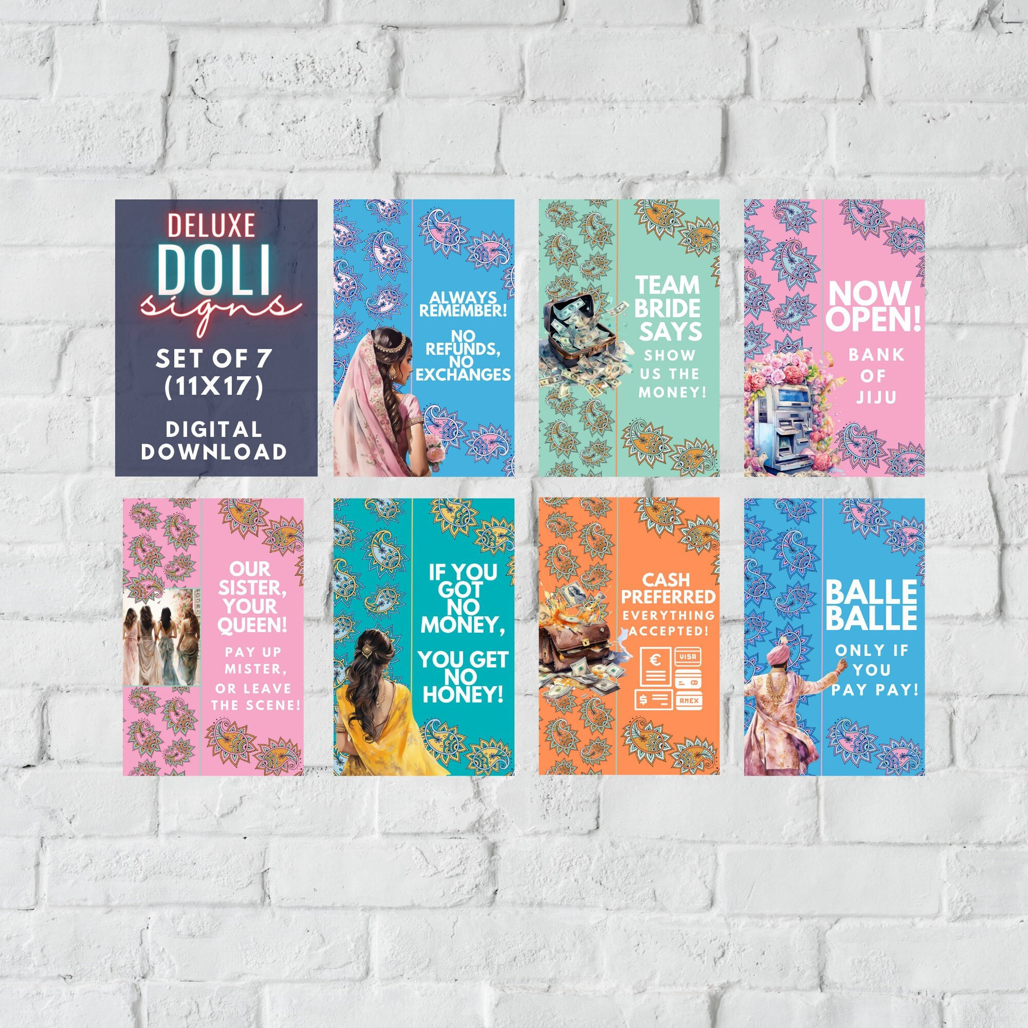 Doli Signage - Bridal Party No Entry Signs, Sikh Punjabi Hindu Wedding ...