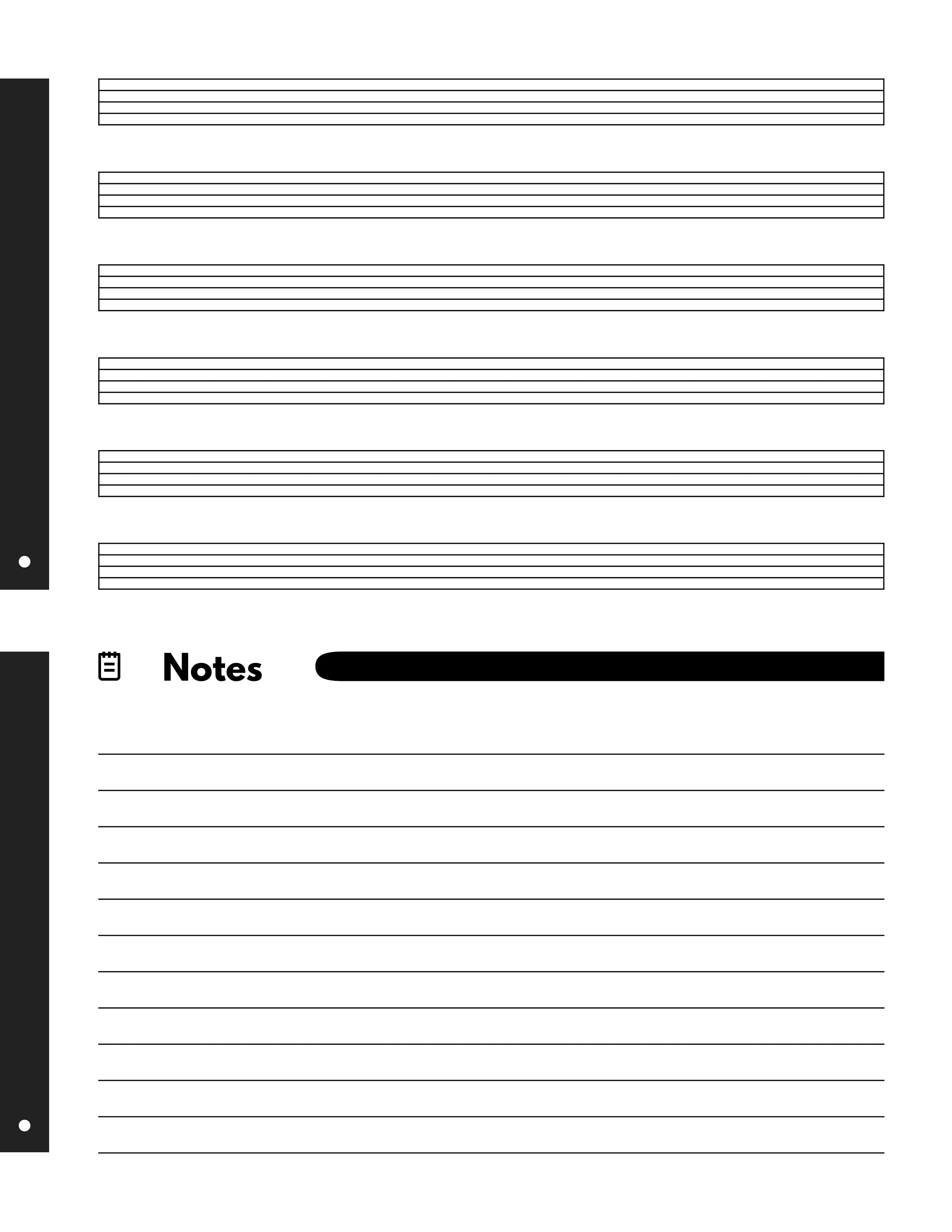 Instant Download Songwriting Sheet Songwriter Template Music Notes ...