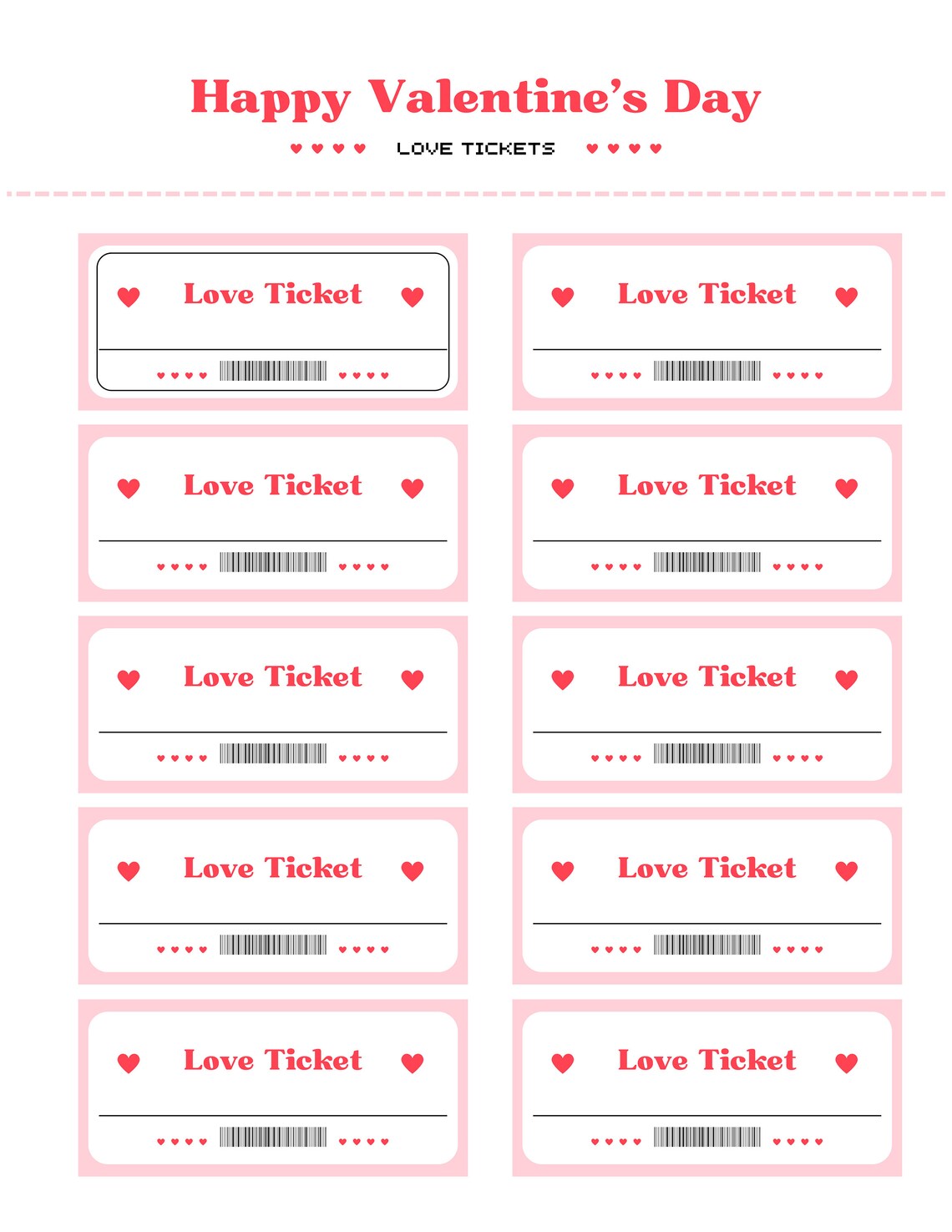 Instant Download Anniversary Tickets | Love Coupons | Customizable ...