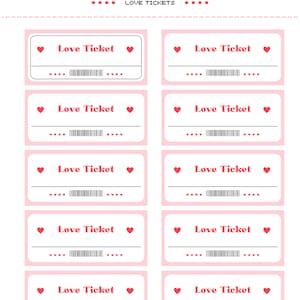 Instant Download Anniversary Tickets | Love Coupons | Customizable ...